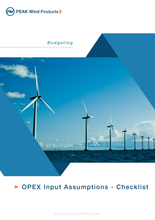 OPEX Input Assumptions – Checklist - PEAK Wind